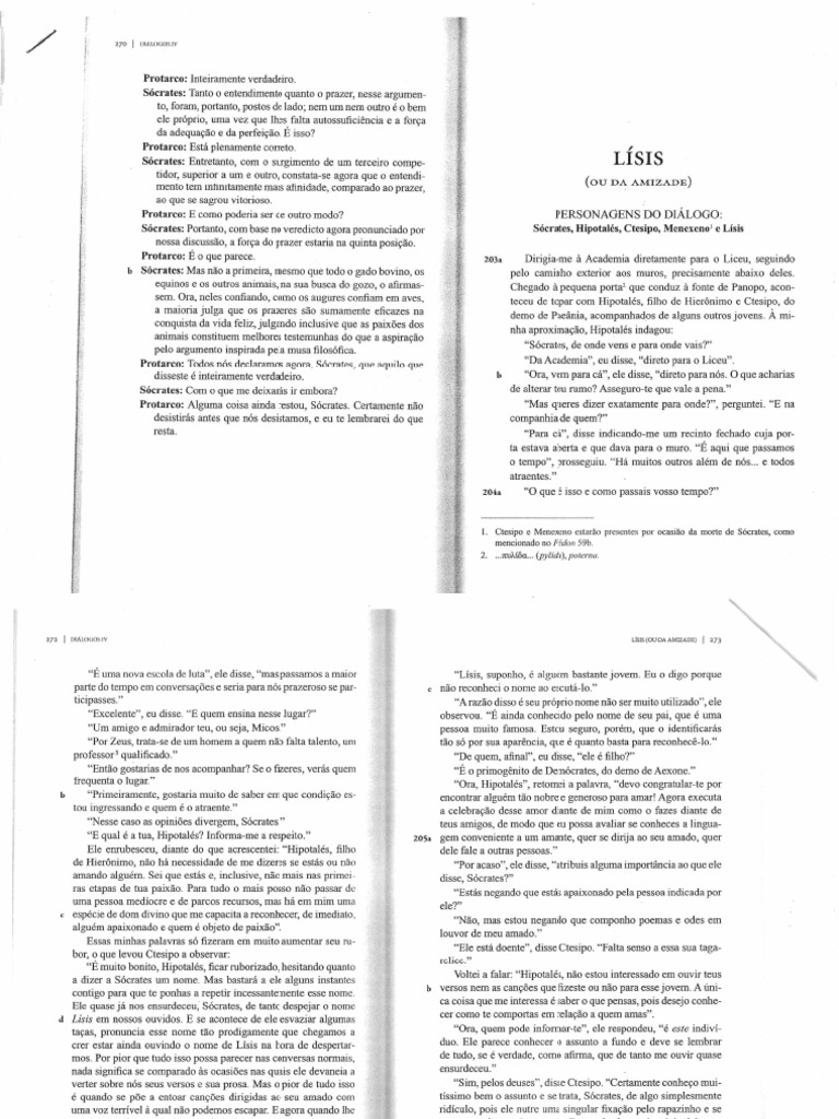 Platão, Lísis, Edipro (1) | PDF