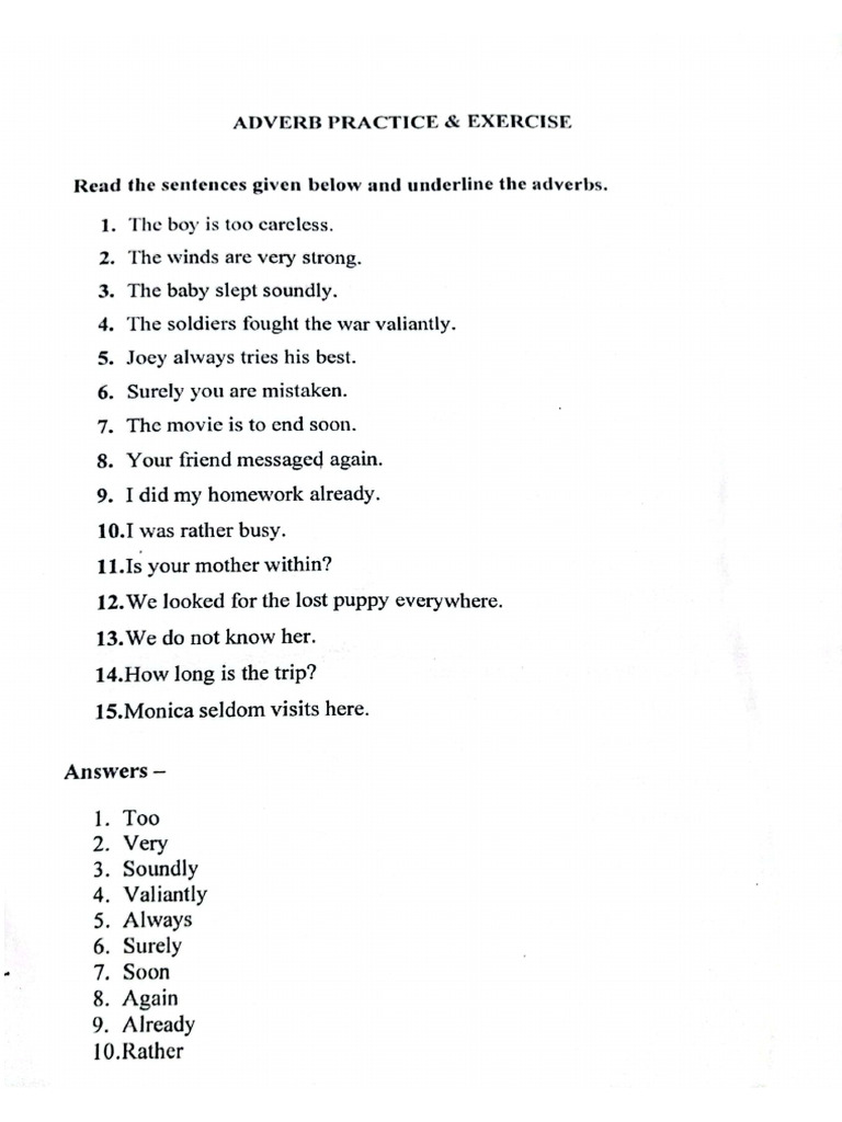 Adverb + Precis | PDF