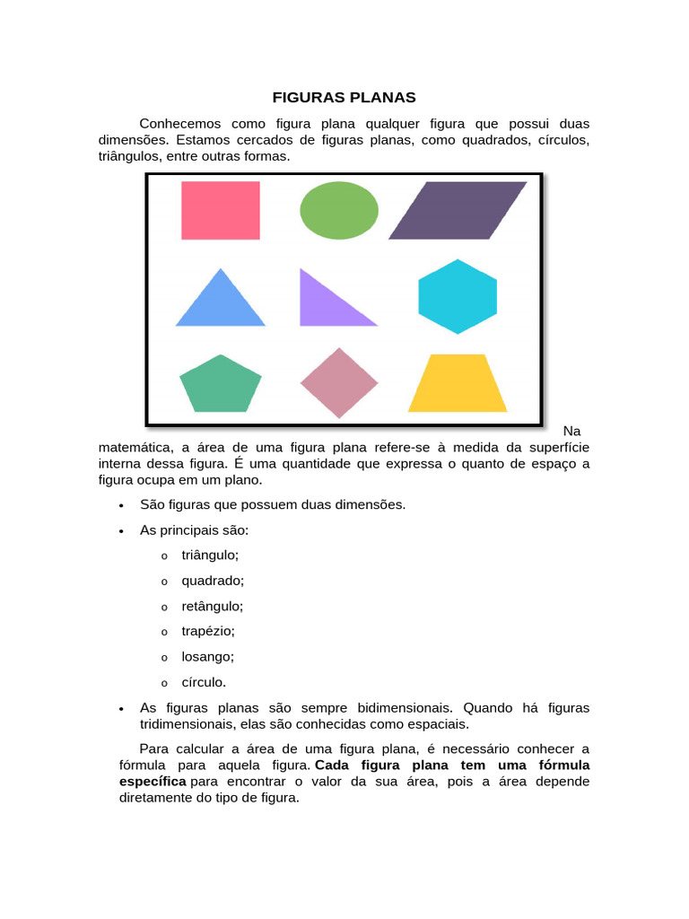 Figuras Planas - Matemática | PDF | Triângulo
