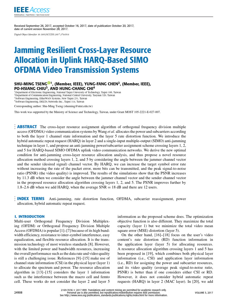 Jamming Resilient Cross-Layer Resource Allocation in Uplink HARQ-Based ...