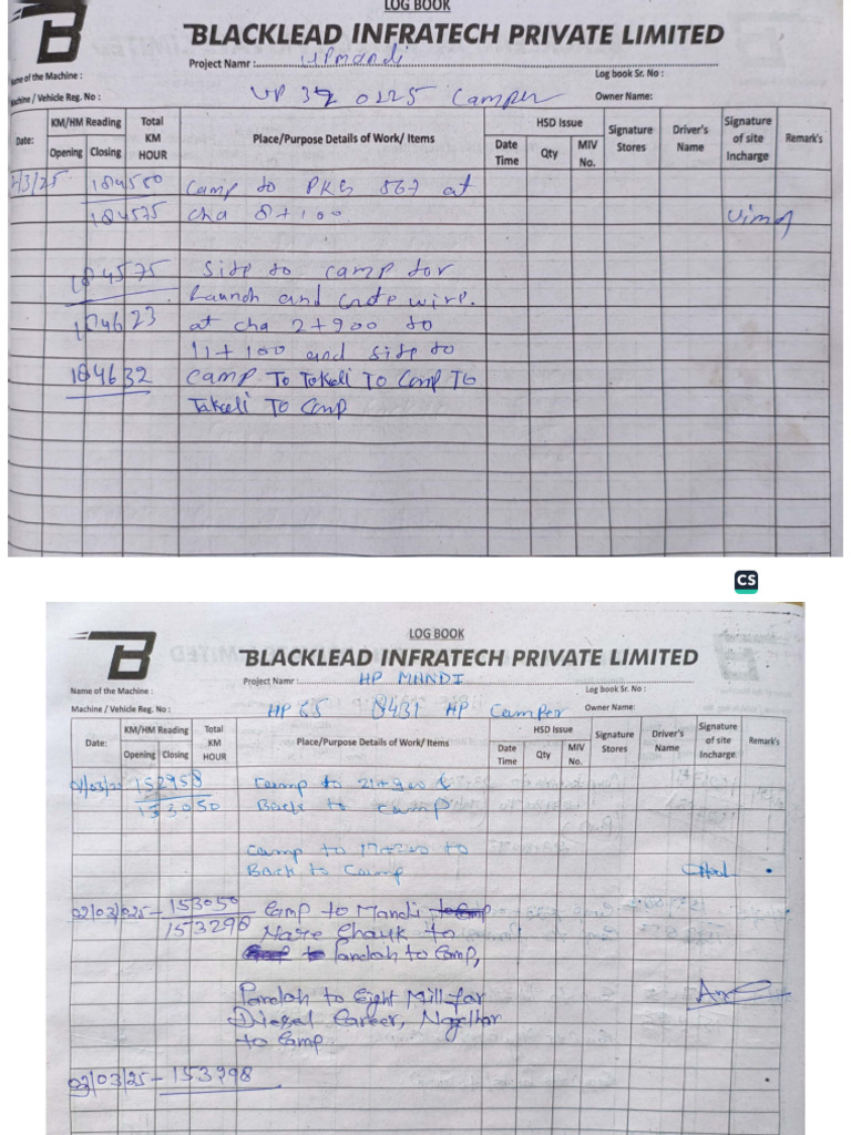 Logbook Project-2 | PDF