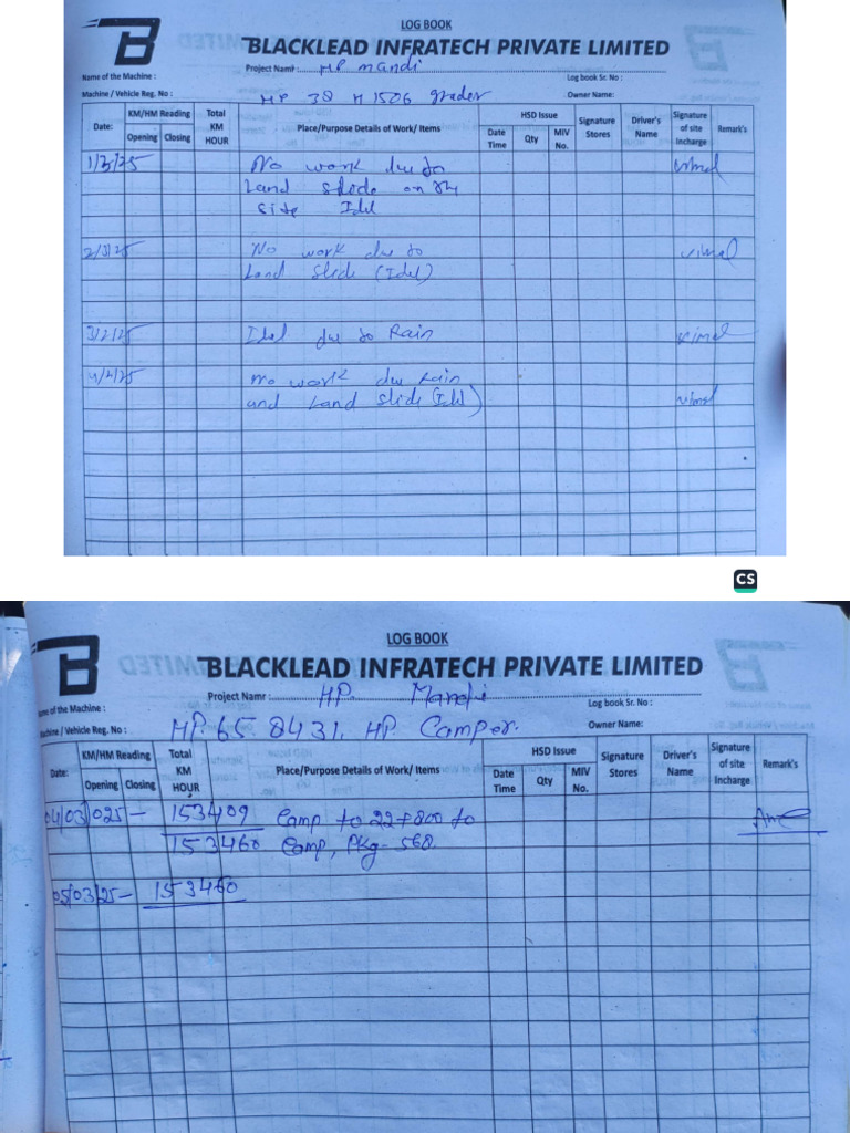 Logbook Project-4 | PDF