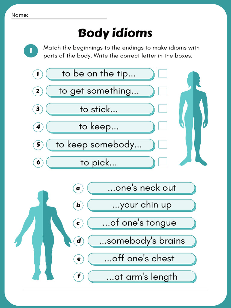 Body Idioms Printable Worksheet 20250422 080334 0000 | PDF