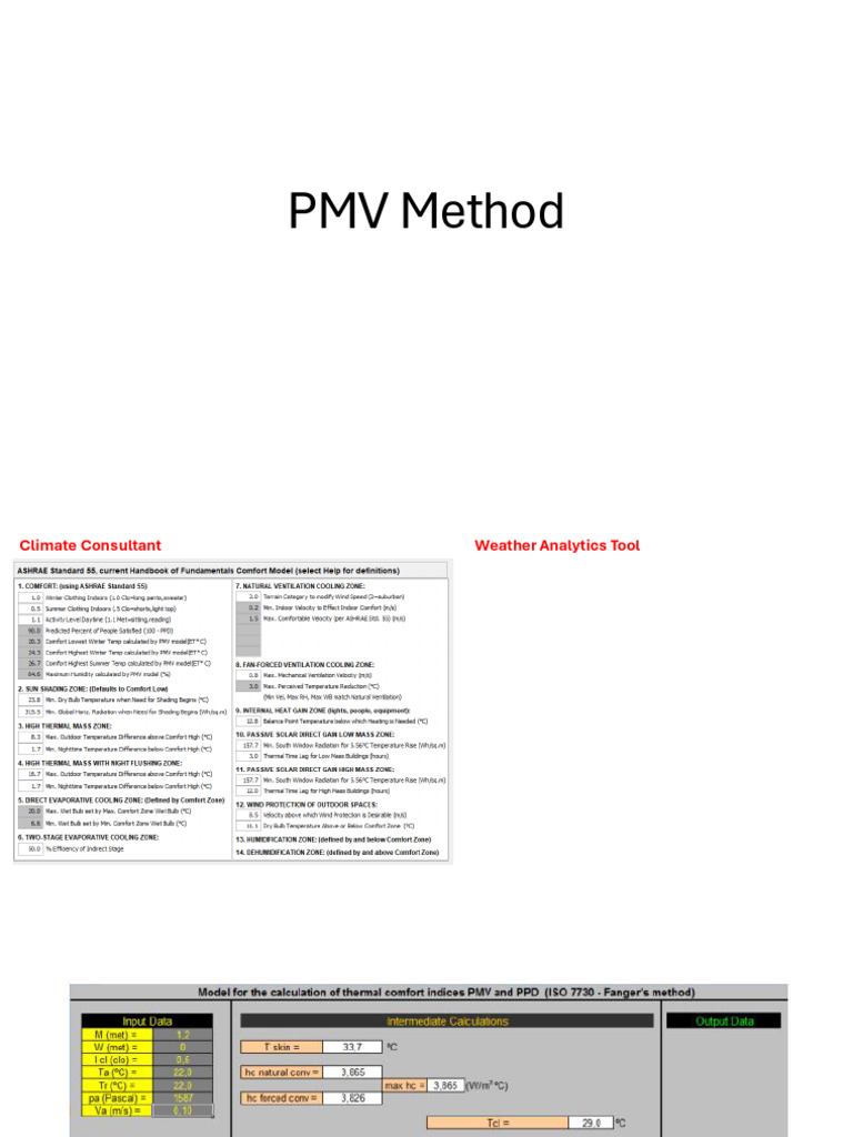 PMV Method | PDF