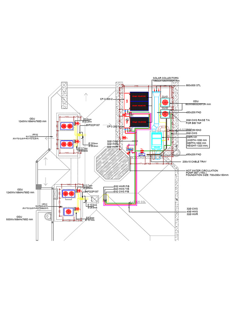 29 10 24 Zpi Co 003 Roof Floor Plan Mep Coordination Layout Model | PDF