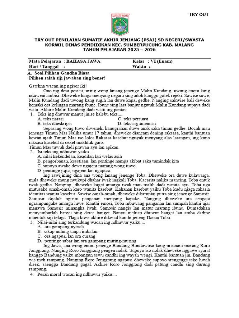 Tryout Bjw- Smbrpucung | PDF