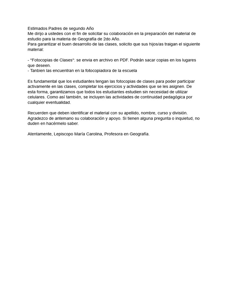 Geografía 2do 1era y 2da | PDF