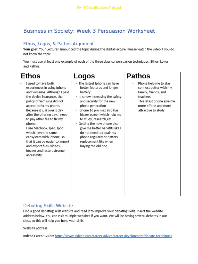 Ethos, Pathos, Logos | PDF