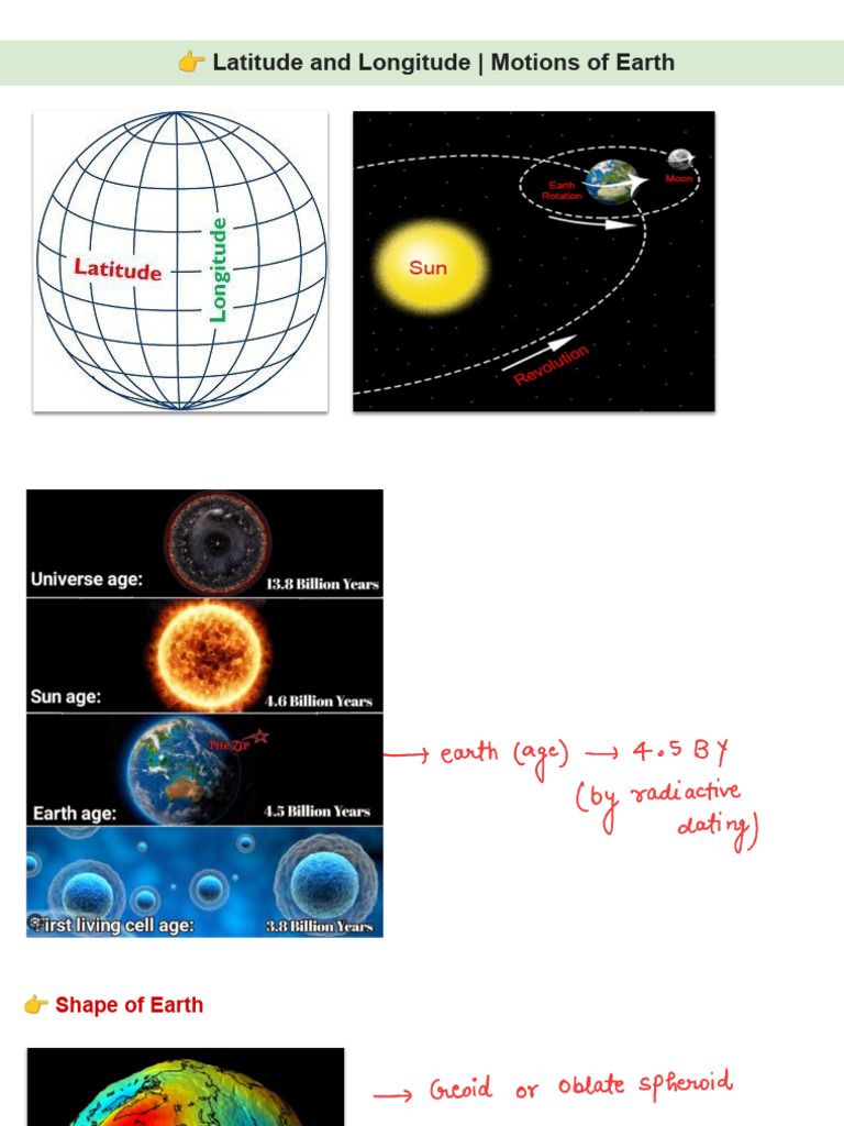 Latitude and Longitude - Motions of Earth | PDF