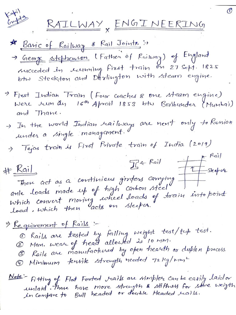 Railway Notes | PDF