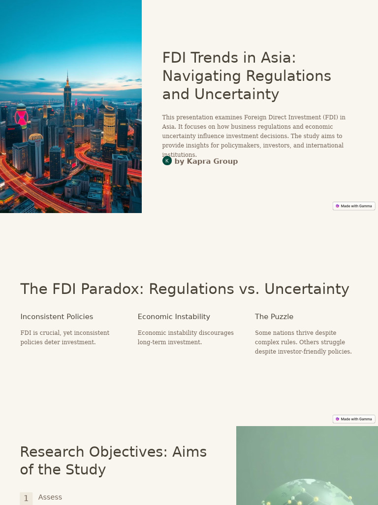 FDI Trends in Asia Navigating Regulations and Uncertainty | PDF ...
