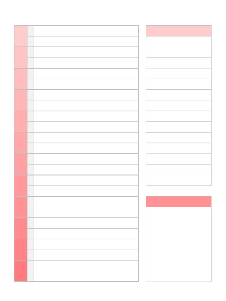 Daily Schedule Portrait Graded Red | PDF