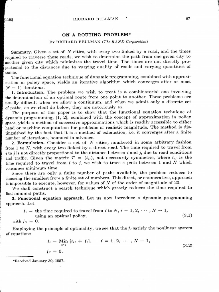 bellman-routing-1958 | PDF