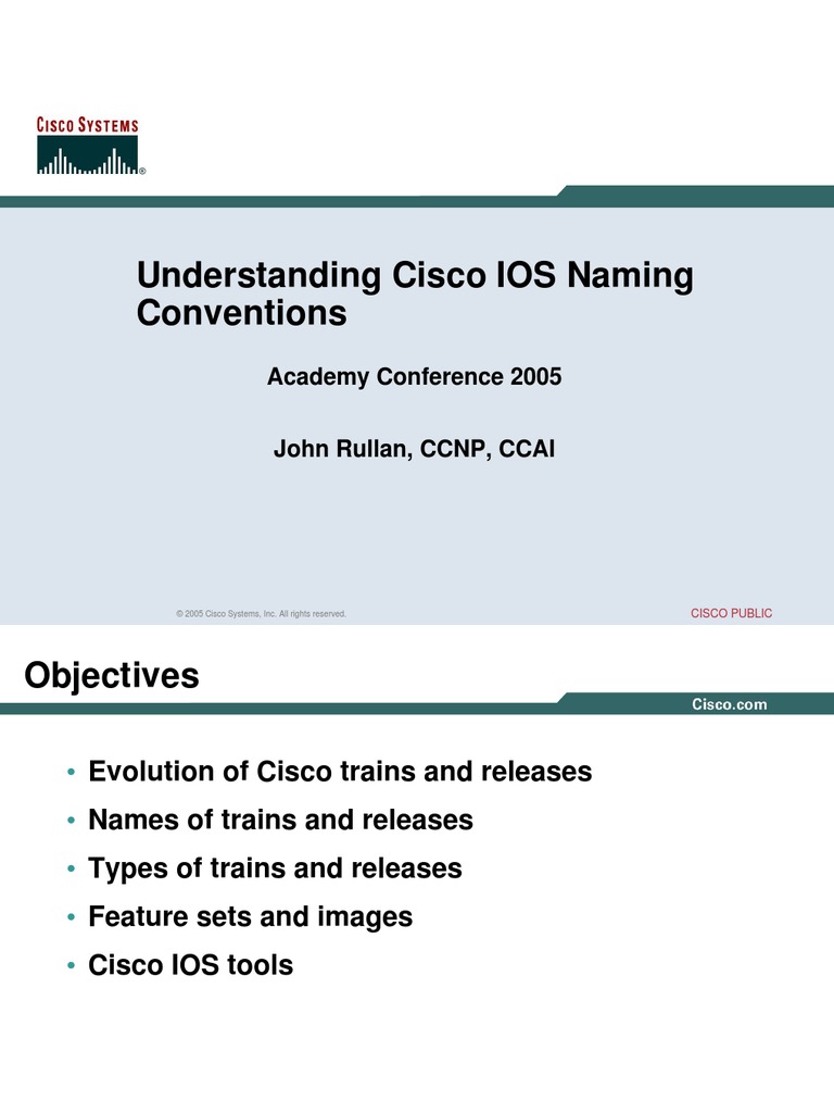Cisco IOS Naming Conventions | PDF | Cisco Systems | Ios