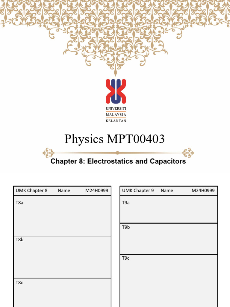 Chapter 08 Electrostatics and Capacitors | PDF | Electric Charge | Electricity
