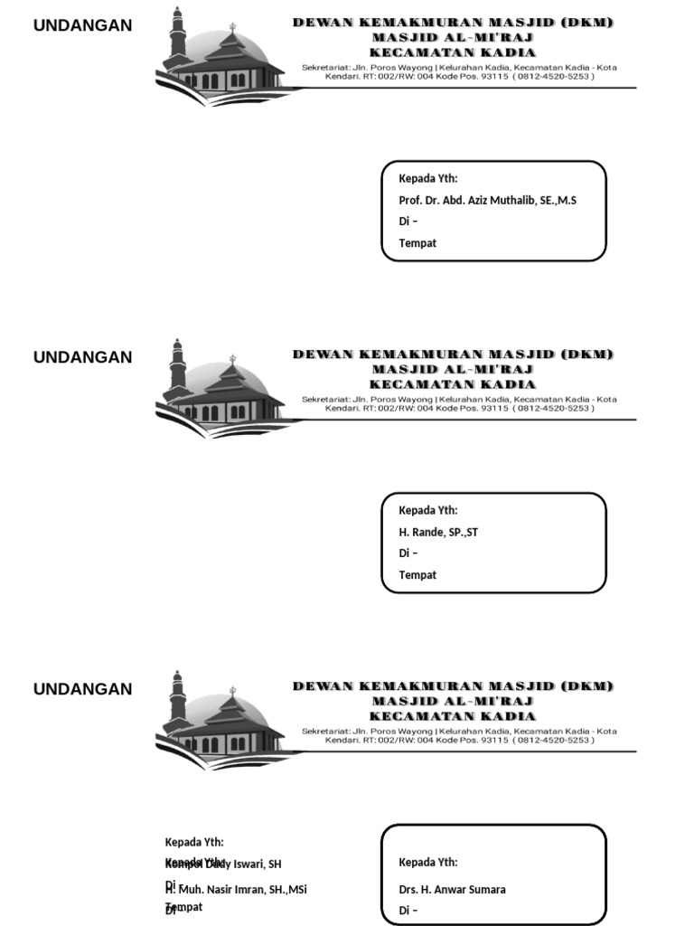 Kop Amlpop Masjid-1 | PDF