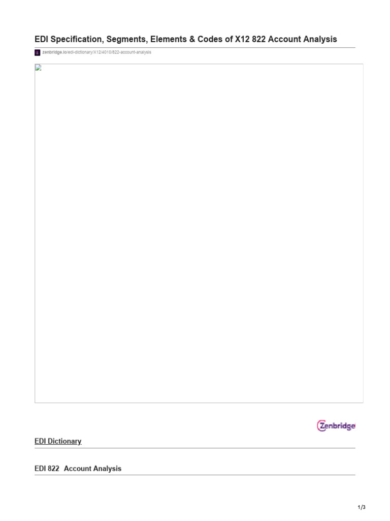 Zenbridge - io-EDI Specification Segments Elements Codes of X12 822 ...
