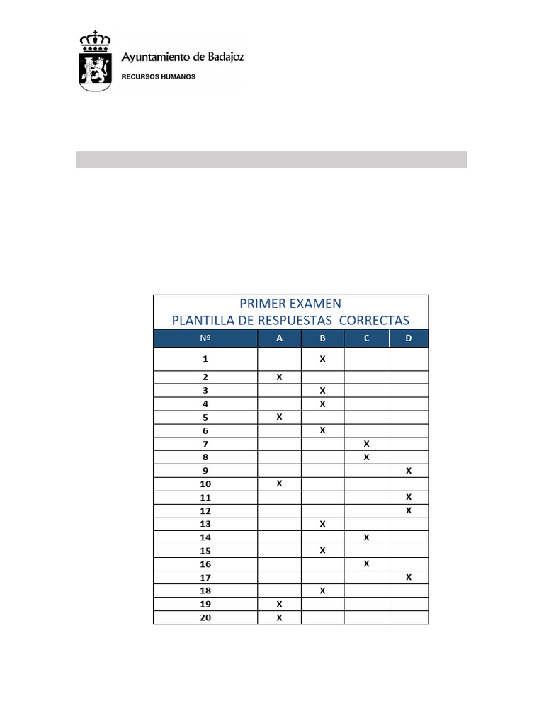 Plantilla Provisional Segundo Ejercicio | PDF