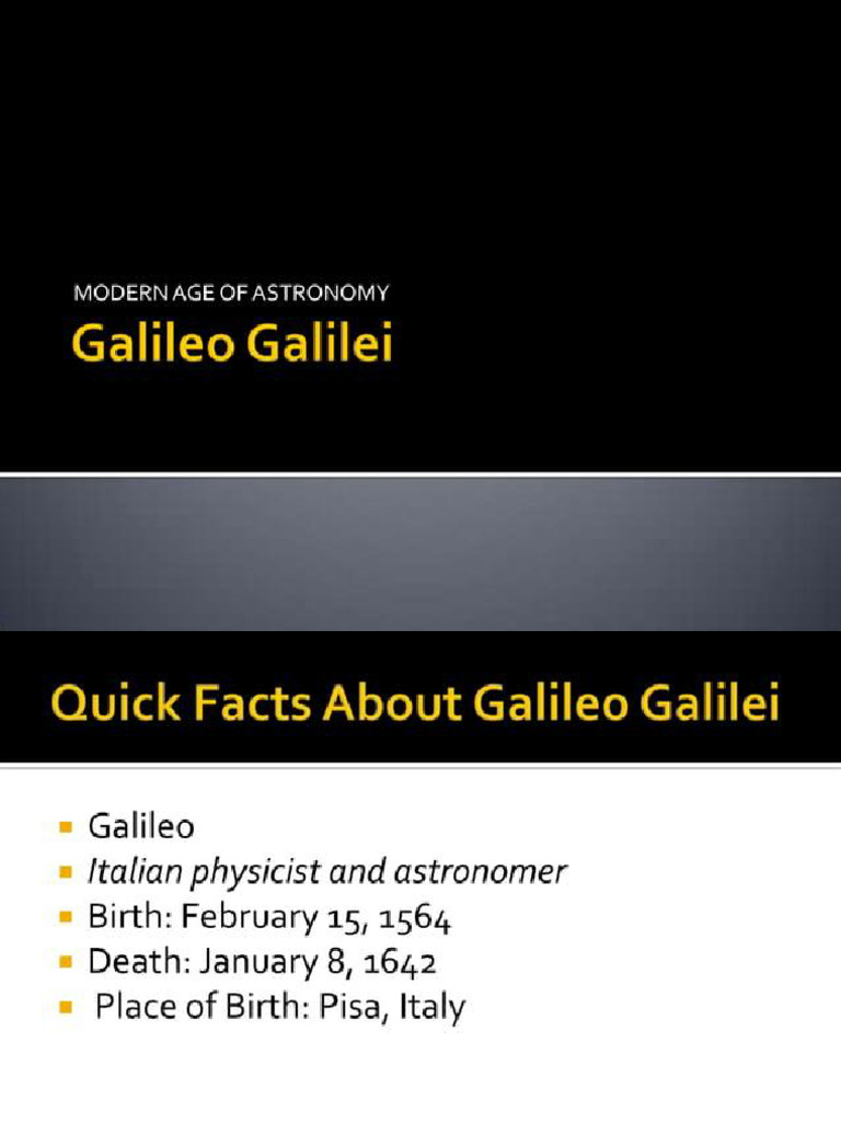 Galileo Galilei | PDF