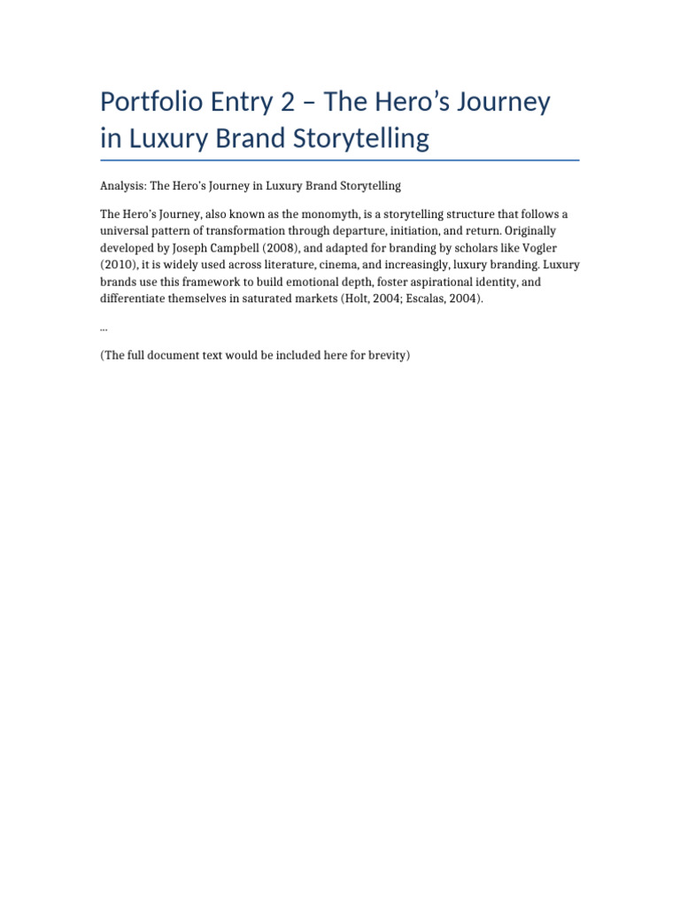 Heros_Journey_Luxury_Analysis_Visual | PDF