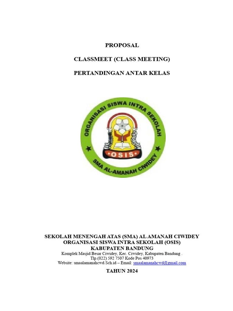 PROPOSAL Classmeet | PDF