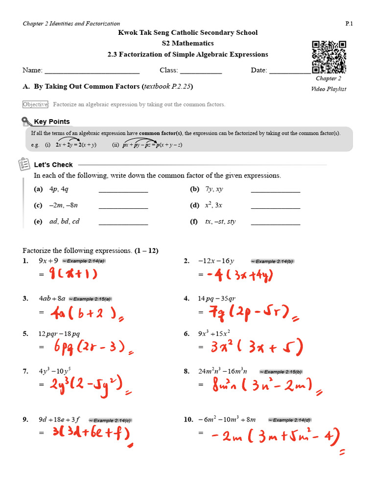 Bk2A CH2 LWS Revised | PDF | Factorization | Arithmetic
