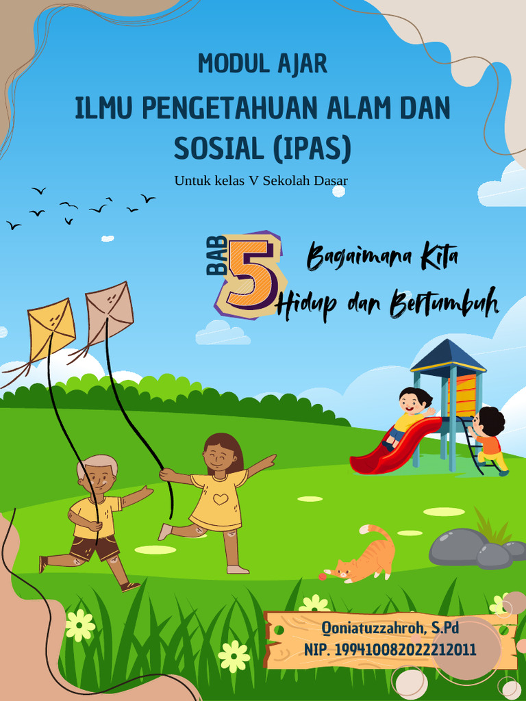Sampul Modul Ajar IPAS Lembar Kerja Krem Dan Biru Ilustrasi - 20250422 ...