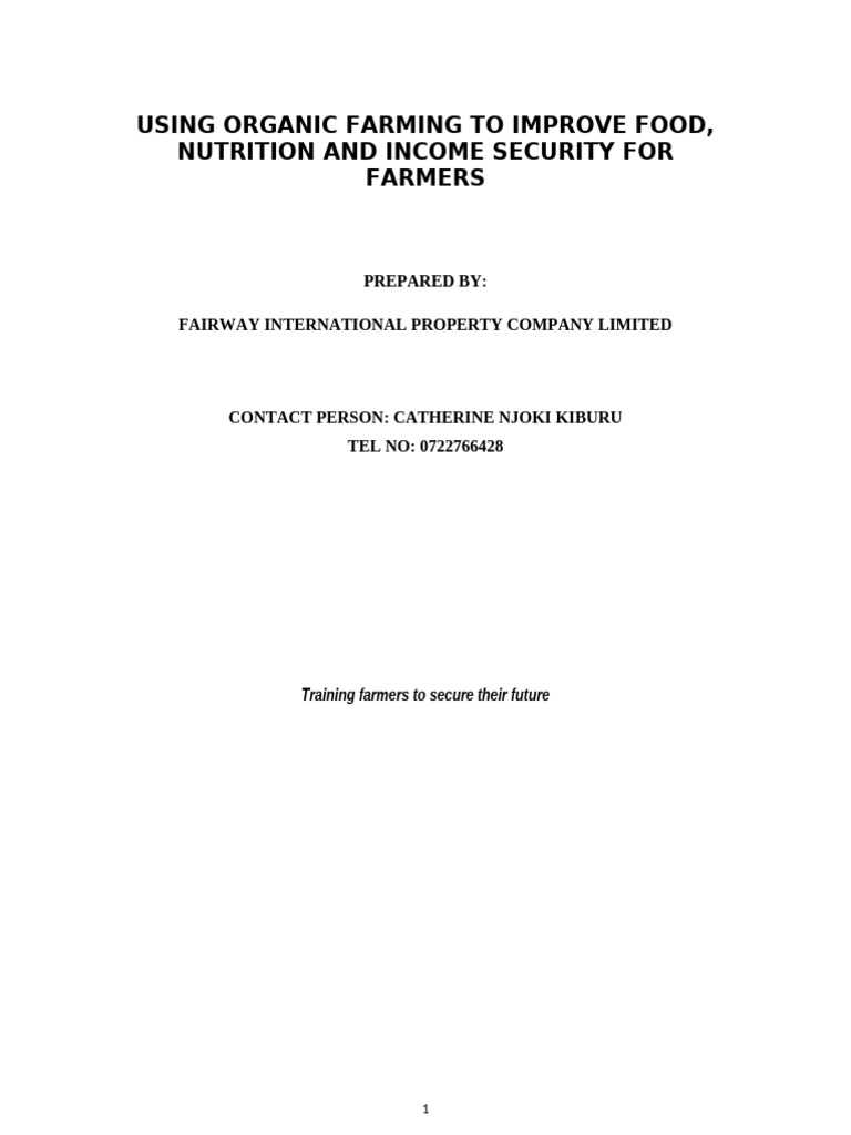 Organic Farming for Food Security and Income | PDF | Agriculture ...