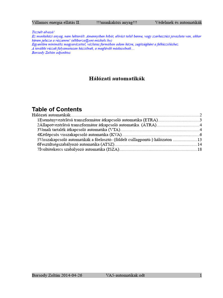 VA5 Automatikak | PDF