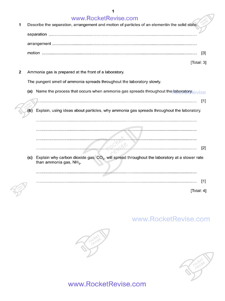 Particulate Nature of Matter QP | PDF