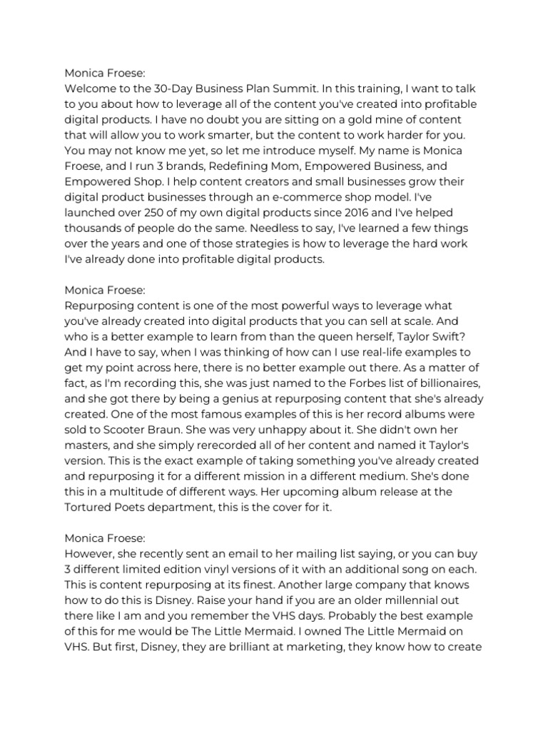 Monica Froese - Work Smarter, Not Harder - Repurpose Existing Content ...