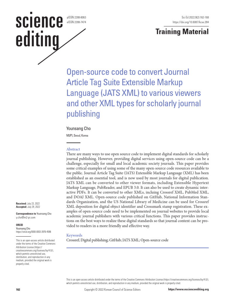 Open-Source Code To Convert Journal Article Tag Su | PDF | Xslt | Xhtml