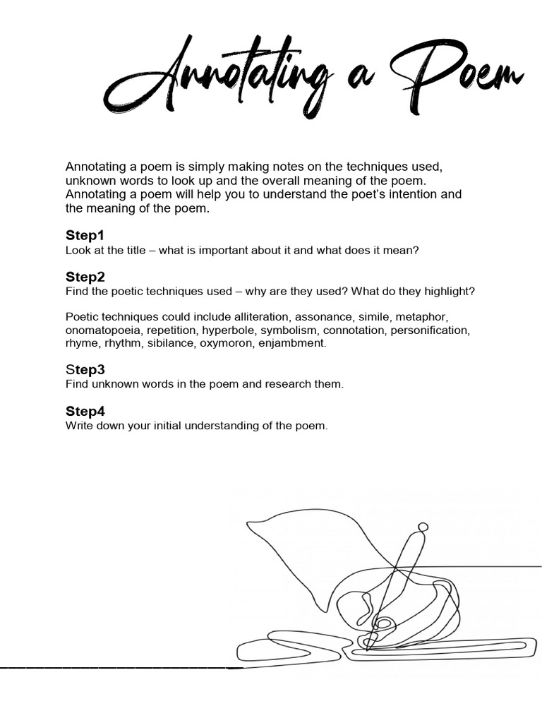 How to Annotate a Poem | PDF