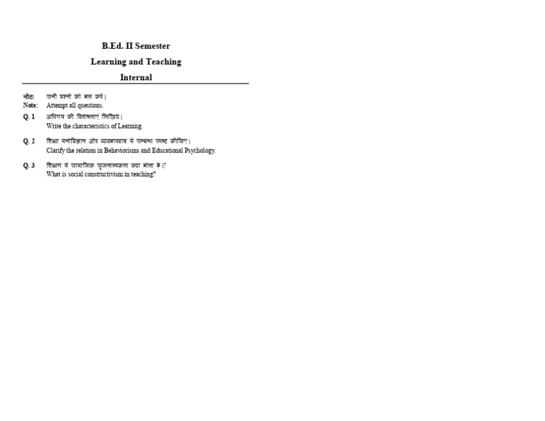 Learning & Teaching | PDF