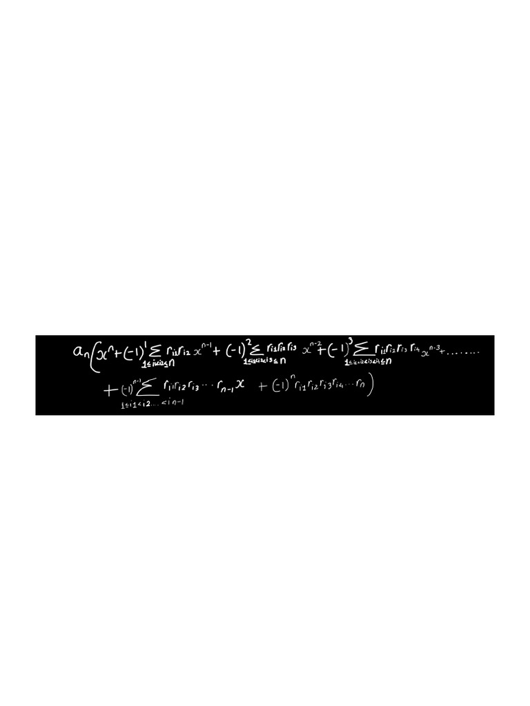 Vietas Formula Generalized Visual | PDF