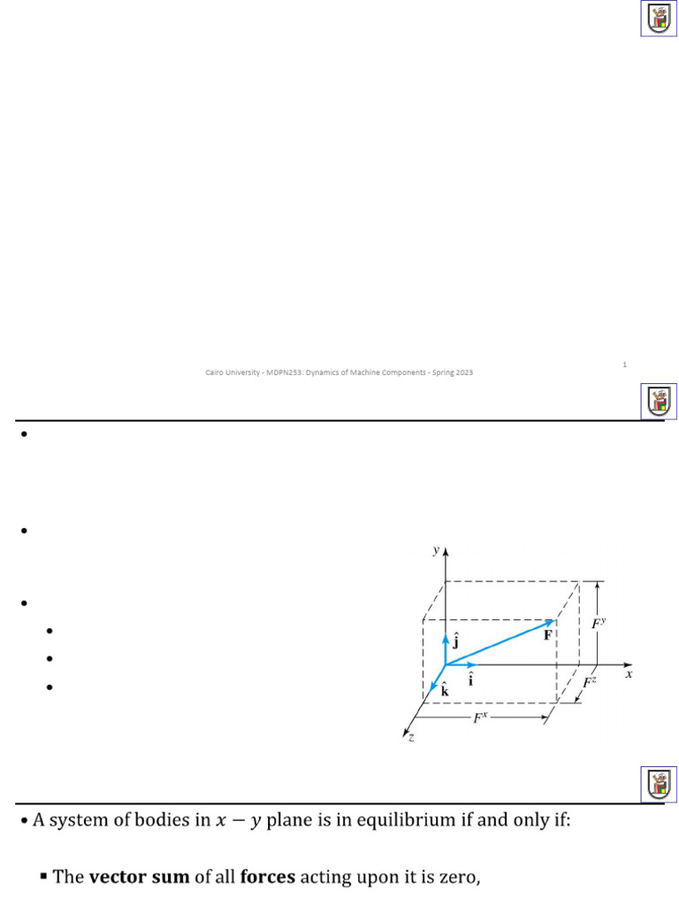 Static Force Analysis in Dynamics | PDF | Force | Machines