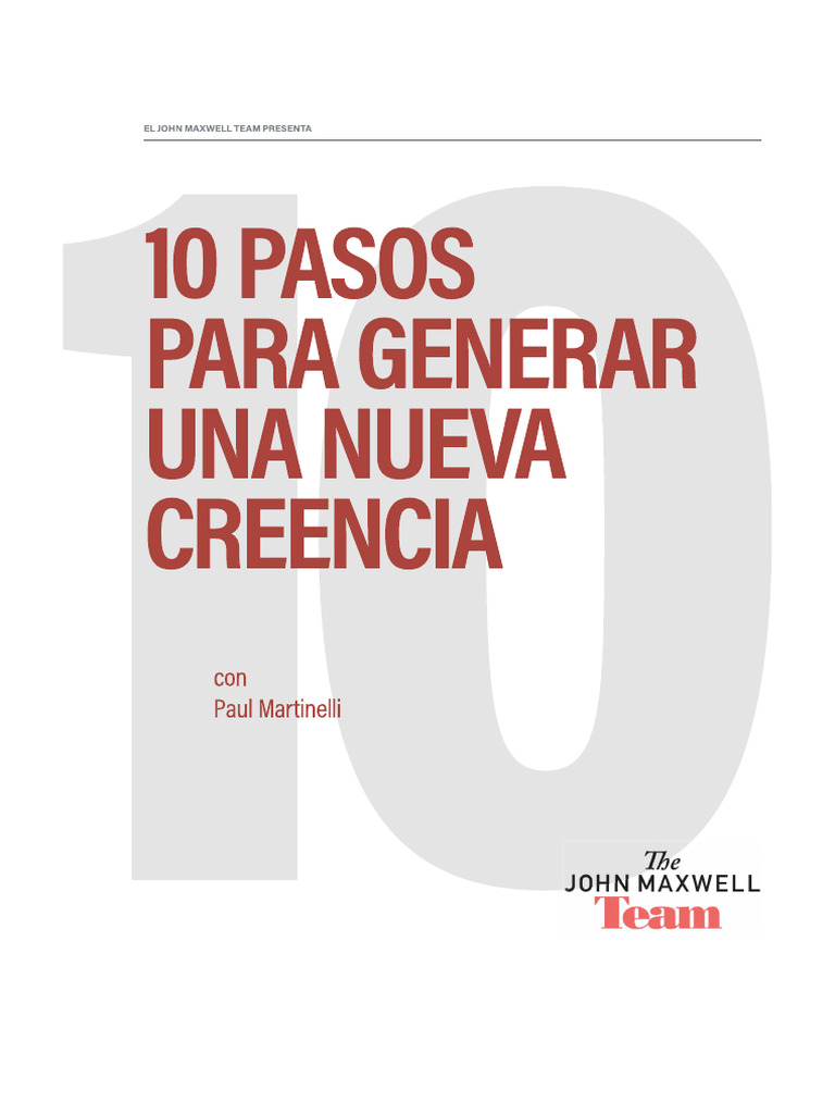 10 Pasos para Una Nueva Creencia | PDF