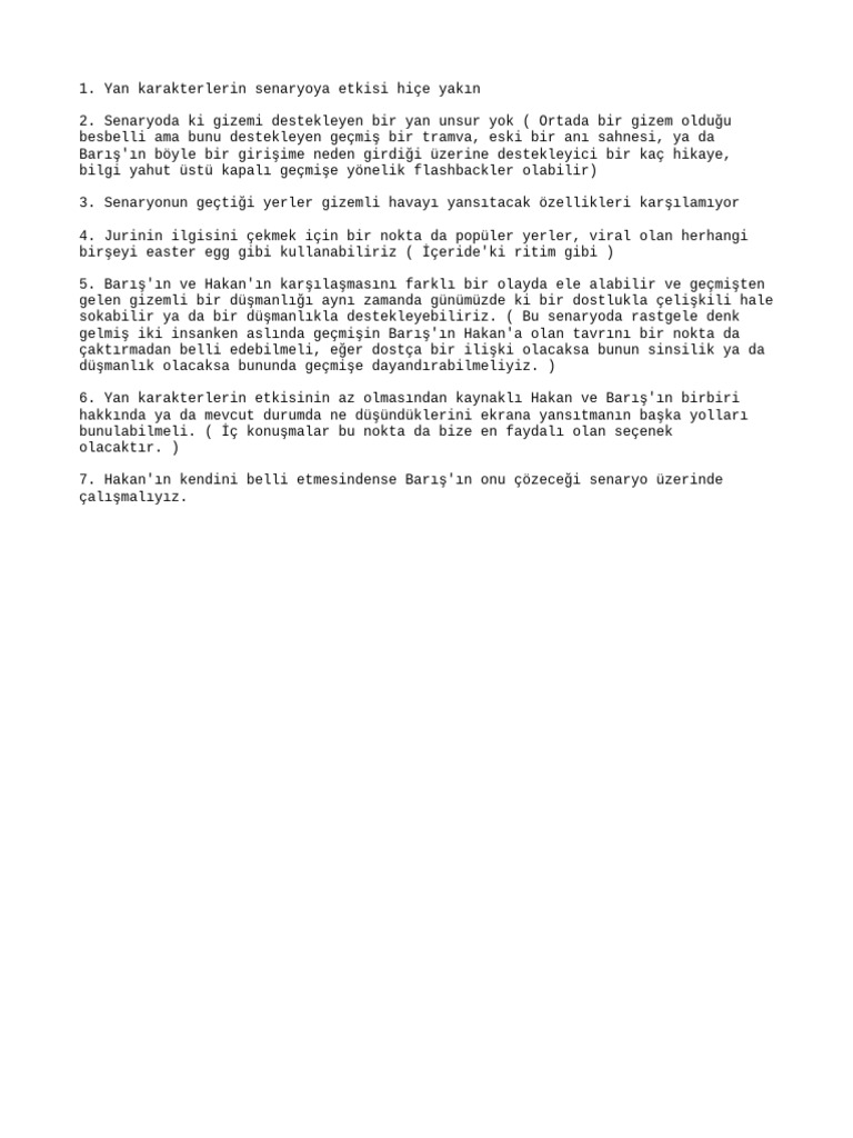 Eleştiri Senaryo Anka | PDF