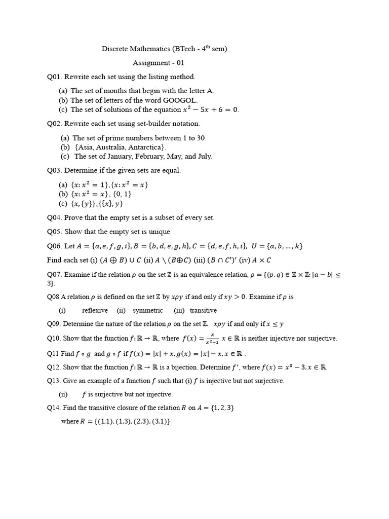 Discrete Mathematics | PDF