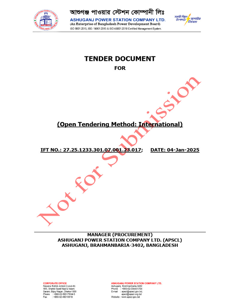Tender for Spare Parts Procurement | PDF | Subcontractor | Bankruptcy