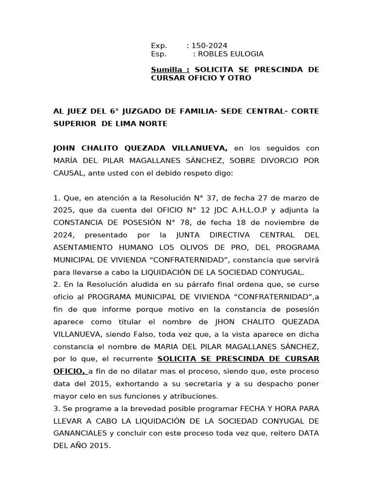 ESCRITO QUEZADA | PDF