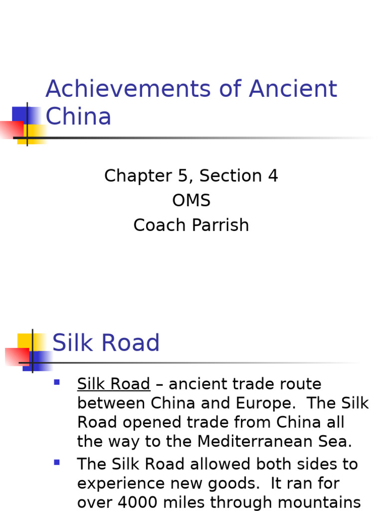 5.4 - Achievements of Ancient China | PDF