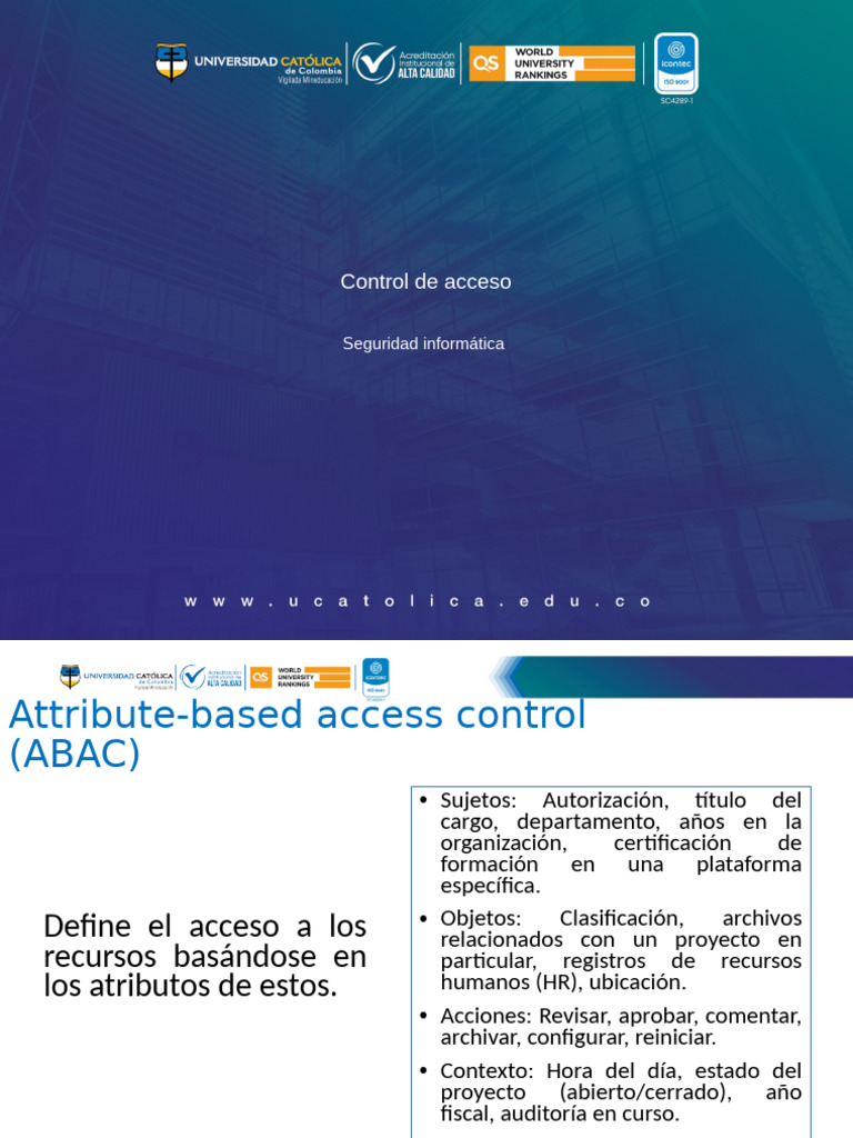 Control de Acceso Basado en Atributos | PDF | Autenticación | La ...