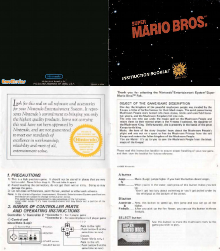Super Mario Bros. - 1985 - Nintendo | PDF