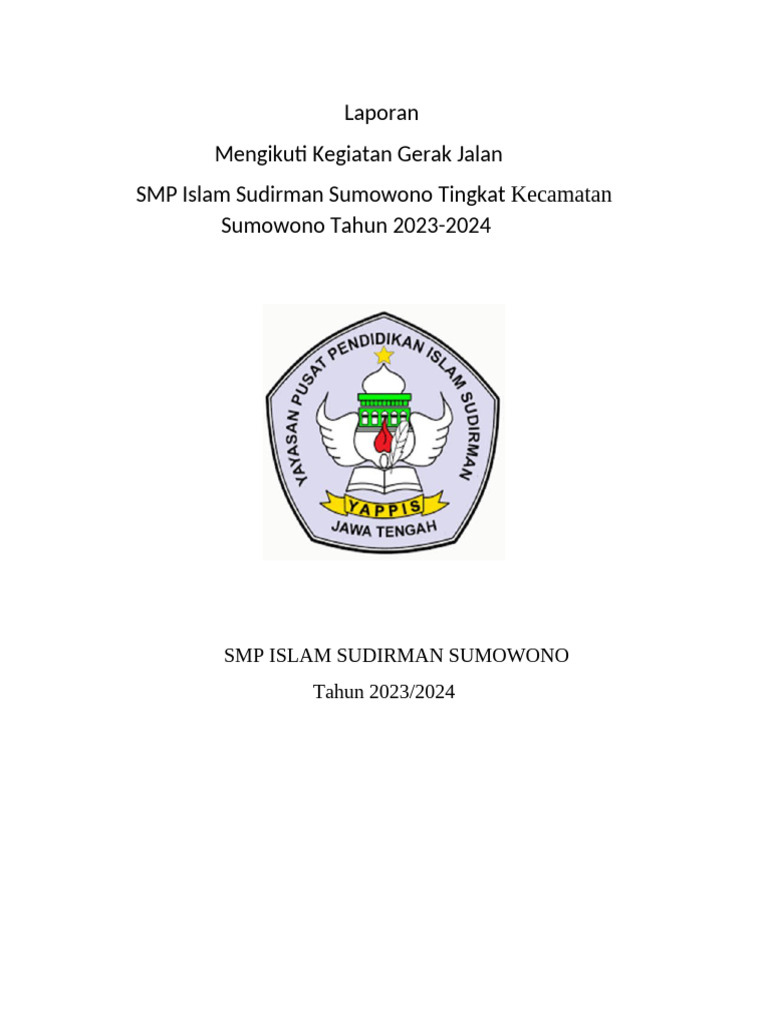 Laporan Kegiatan Gerak Jalan SMP Islam | PDF