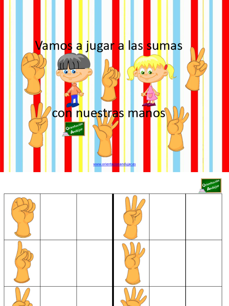 Sumas Divertidas con las Manos | PDF
