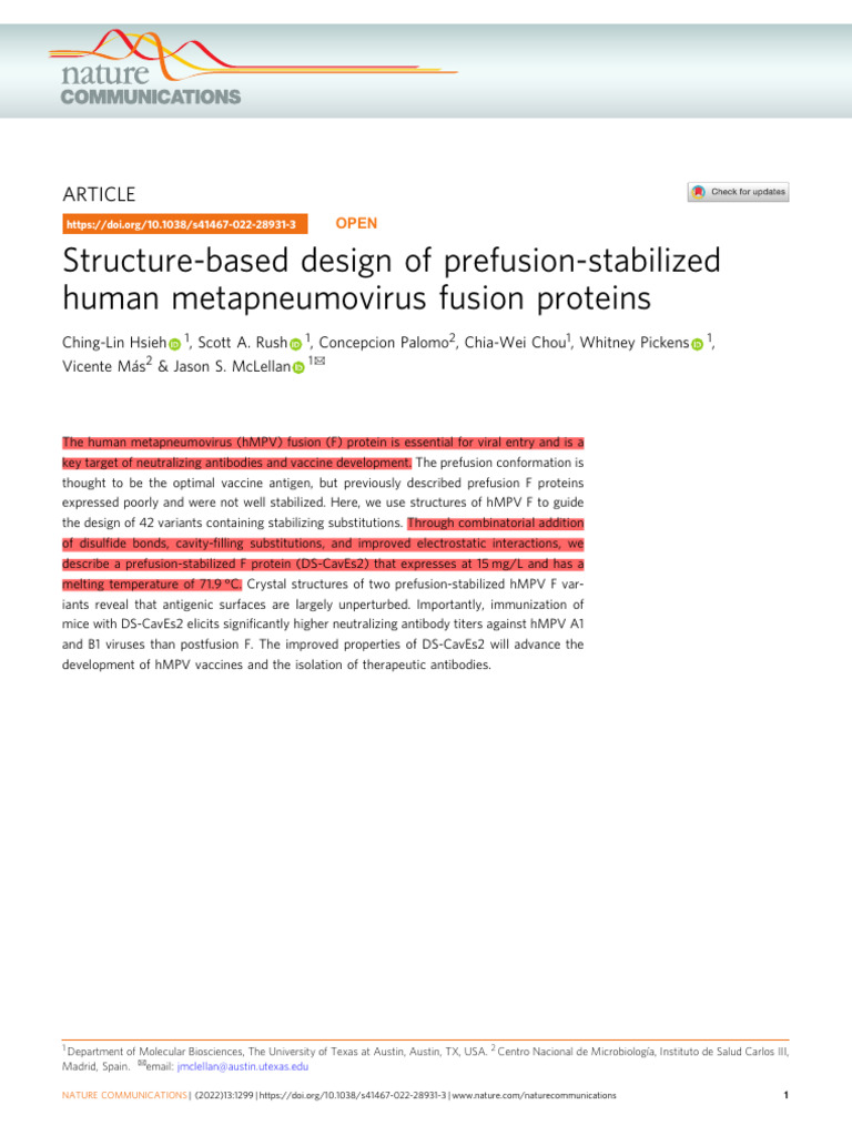 Hsieh Et Al. - 2022 - Structure-Based Design of Prefusion-Stabilized ...