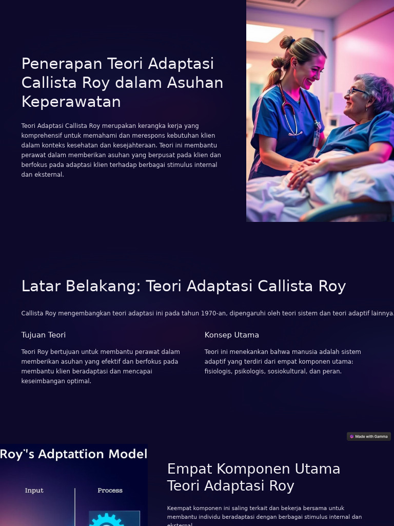 Penerapan Teori Adaptasi Callista Roy Dalam Asuhan Keperawatan | PDF