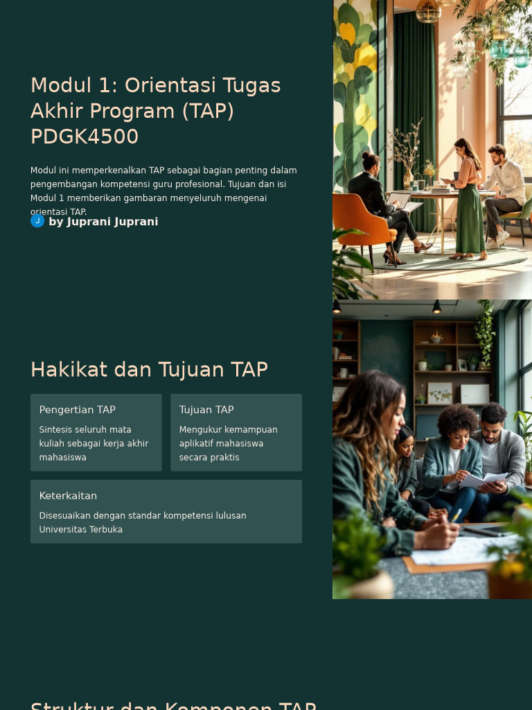 Modul 1 Orientasi Tugas Akhir Program TAP PDGK4500 | PDF