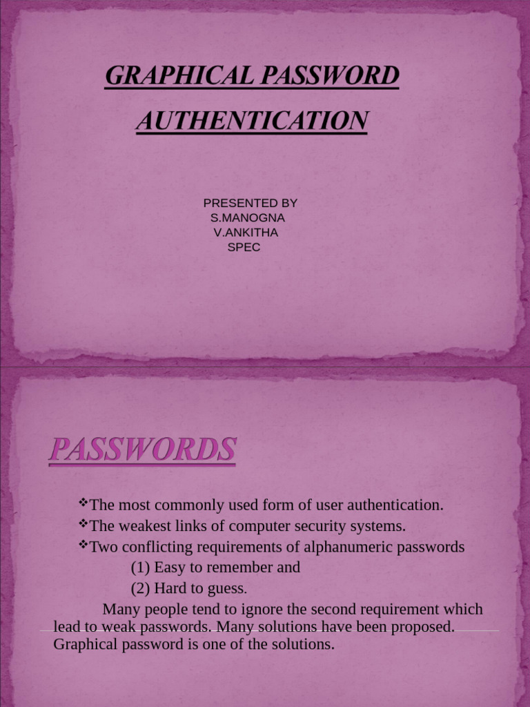 Graphical Pass Auth | PDF | Password | Cyberspace